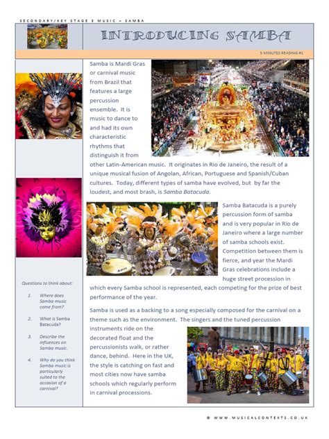 Samba Origins Instruments And Structure Pdf Carnival Musicology