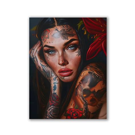 Tattoo Girl Flower By Rosa Piazza