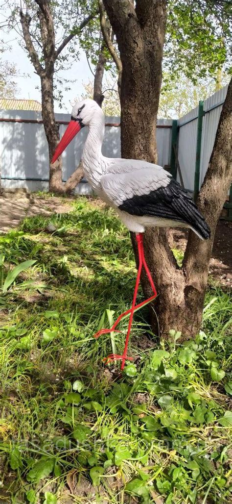 Садова Фігура Лелека Середній №1 знімні Ноги Садовая Фигура Аист Средний №1 — Купить на