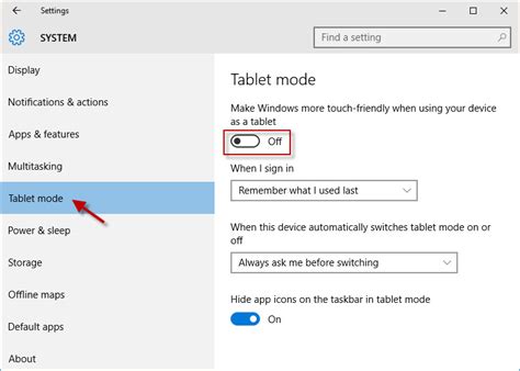 How To Enable Disable Tablet Mode In Windows 10