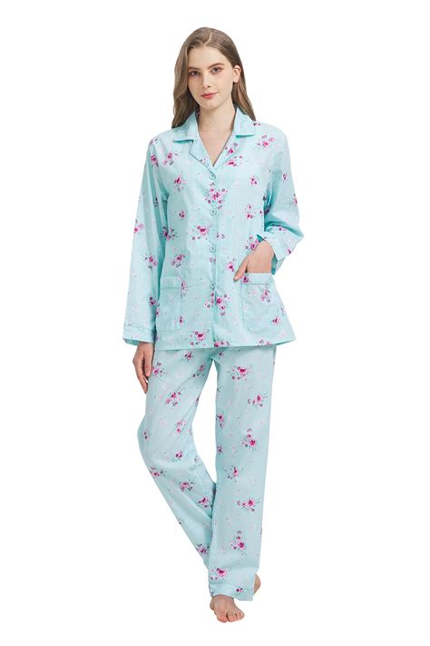 Kolipajam 100 Cotton Pajamas For Women Long Sleeve Pjs Cozy Button