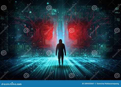 Concept Of Cyber Security Awareness Vs Hacker Stock Illustration Illustration Of Laptop