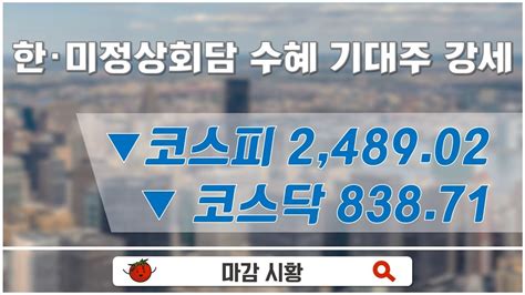 한미 정상회담 수혜 기대주 자동차 관련주 강세 마감 시황 Youtube