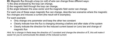solved magnetic flux through a loop or coil ﻿of wire can