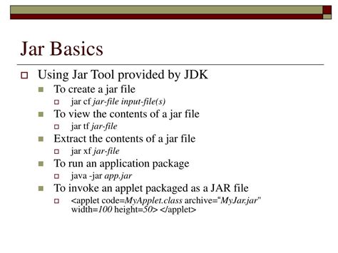 ppt java jar files powerpoint presentation free download id 6985859