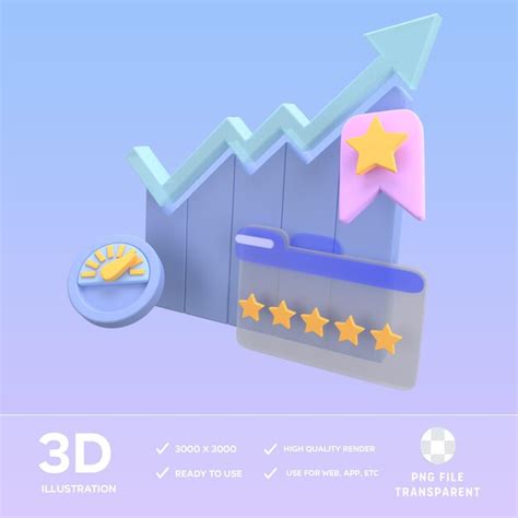Premium Psd Psd Performance Growth 3d Illustration