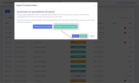 importing purchase orders via csv file qoblex