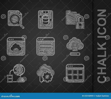 Set Browser Window Cloud Technology Data Transfer Files Computing Lock Network Cloud