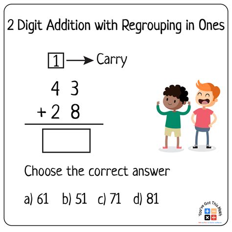 6 Double Digit Addition With Regrouping Worksheets Free Printable