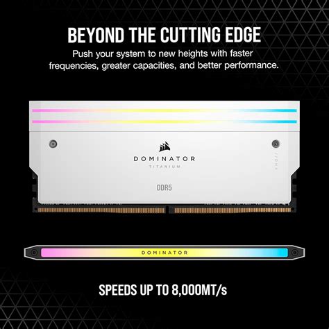 Memoria Ram Corsair Dominator Titanium Ddr5 7000mhz 48gb 2x24gb Cl36 Xmp Blanco
