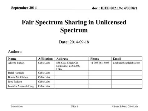 Ppt Fair Spectrum Sharing In Unlicensed Spectrum Powerpoint Presentation Id 6219161