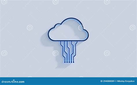 Cloud Computing Technology Icon 3d Illustration Stock Illustration Illustration Of Design