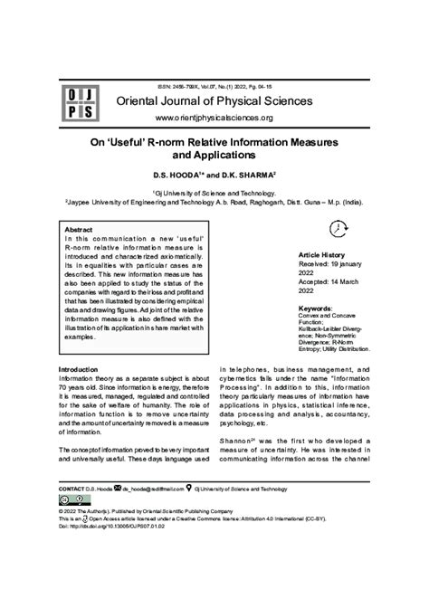 Pdf On Useful R Norm Relative Information Measures And Applications