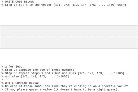 solved write code below step 1 set x to the vector