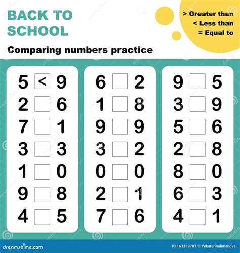 Comparing Numbers Less Than Greater Than Equal To Number Range Up