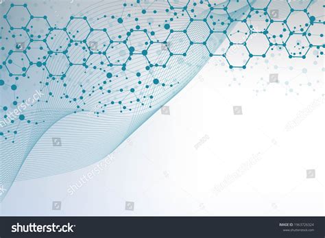 Science Network Pattern Connecting Lines Dots Stock Illustration