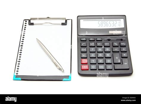 Calculator And Notebook Stock Photo Alamy