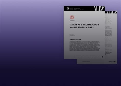 Analysts Industry Report Nucleus Research Features Singlestore In Database Technology Value Matrix