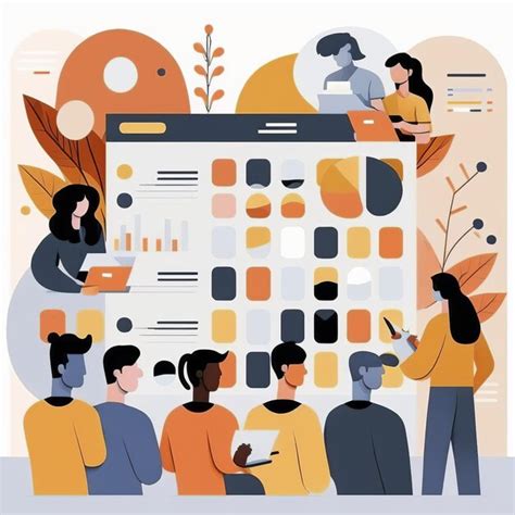 premium photo flat illustration of a ux research team analyzing user