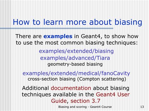 Ppt Understanding Biasing And Scoring In Geant4 Simulation Powerpoint