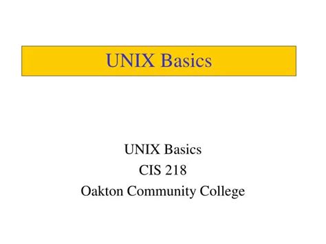 ppt unix basics powerpoint presentation free download id 6604874