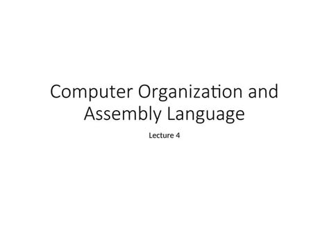Assembly Language Programming Cs401 Power Point Slides Lecture 01ppt