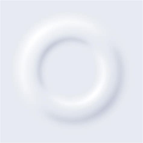 Premium Vector Neumorphism Style Circle White Button With Shadow Vector Illustration
