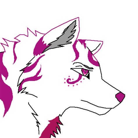 Rainbow Anime Wolf Girl
