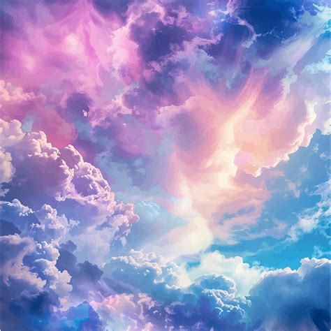 Tie Dye Clouds Digital Download Tie Dye Clouds  Bundle Set Colorful Clouds Clipart Clouds