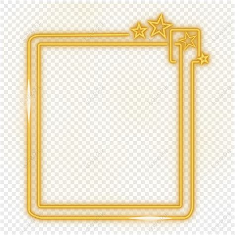 Golden Light Effect Stars Rectangle Double Stripe Border Double Stripes Stripes Border Star