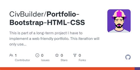 Github Civbuilderportfolio Bootstrap Html Css This Is Part Of A Long Term Project I Have To