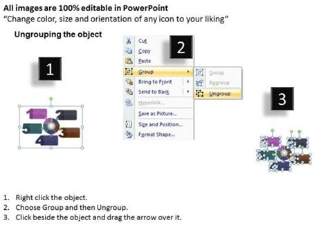 Business Diagram Text Box Style Strategy Diagram