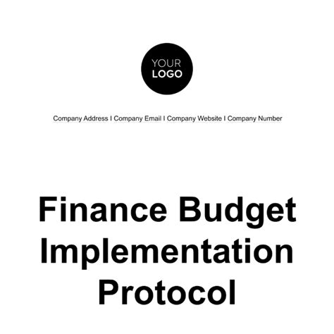 Finance Budget Implementation Protocol Template Edit Online And Download Example