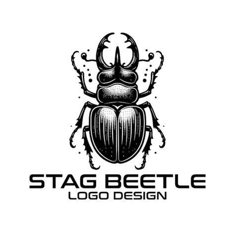 Premium Vector Stag Beetle Vector Logo Design