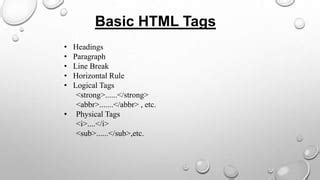 Html And Css PPT