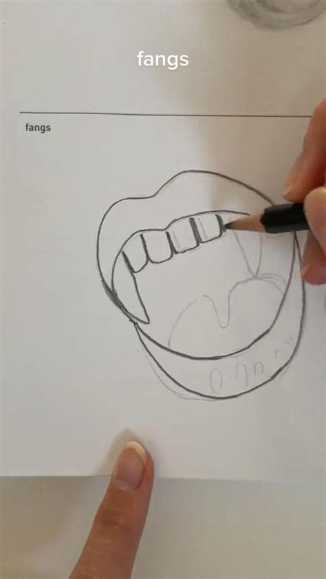 Things To Draw Fangs Pencil Drawing