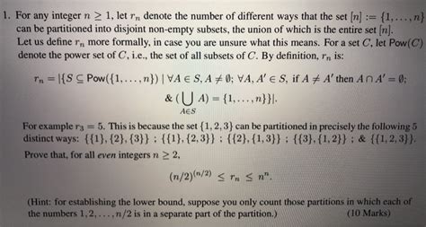 1. For any integer n > 1, let in denote the number of | Chegg.com