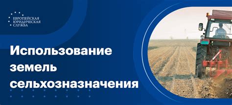 Использование земель сельскохозяйственного назначения