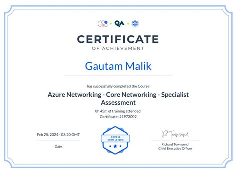 Gautam Malik On Linkedin Happy To Share That I Have Obtained A Azure Networking Core