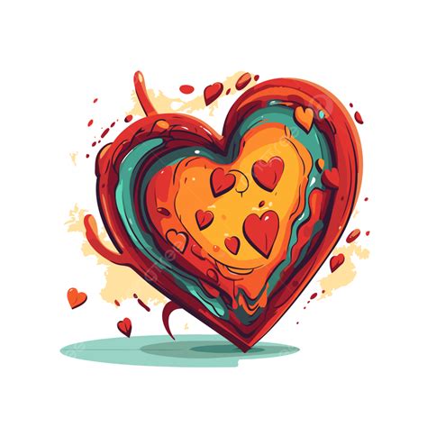심장 클립 아트 심장 모양의 다채로운 그림 만화 벡터 마음 클립 아트 만화 Png 일러스트 및 벡터 에 대한 무료