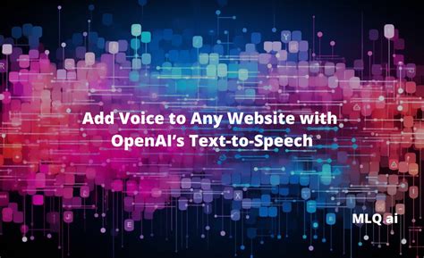 Add Voice To Any Website Using Openais Text To Speech Tts