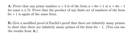 solved a prove that any prime number a 3 is of the form