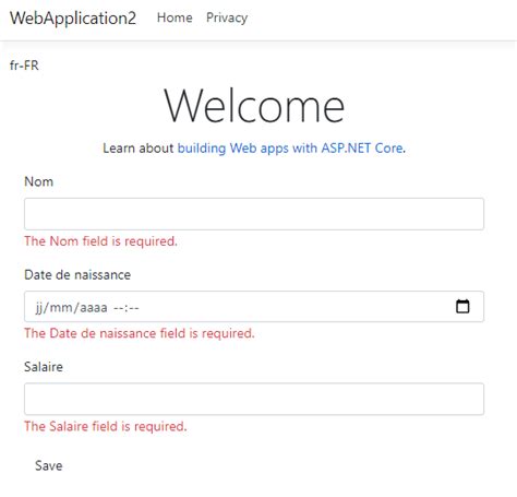 Change Default Culture For Client Side Validation On ASP NET Core MVC