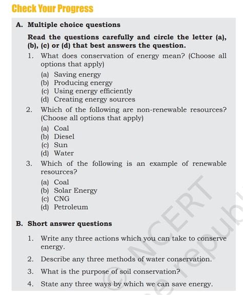 Check Your ProgressA Multiple Choice QuestionsRead The Questions Care