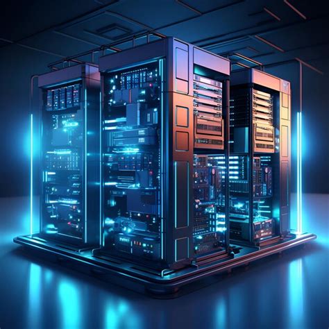 Premium Photo Server Racks In Server Room Data Center Concept 3d
