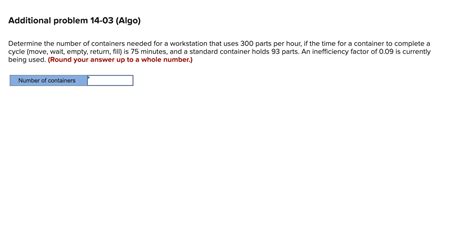 Solved Additional Problem 14 03 Algodetermine The Number