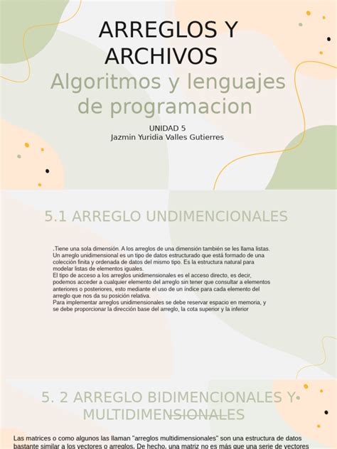 Unidad 5 Algoritmos Y Lenguajes De Programacion Pdf Archivo De Computadora Informática
