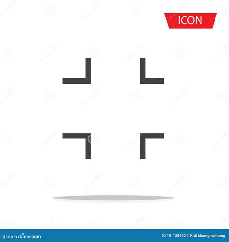 Exit Full Screen Icon Vector Isolated Stock Vector Illustration Of Menu Design