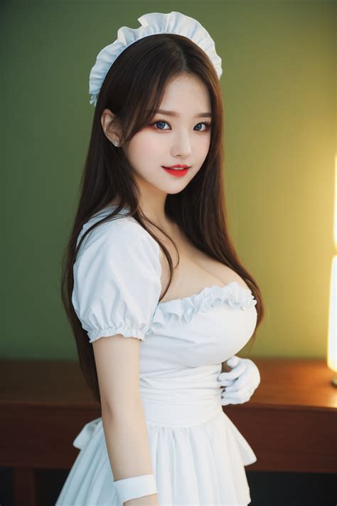 Ai로 생성한 순백의 메이드 실사풍 이미지 생성하기 만들기