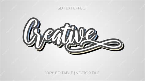 Premium Vector Editable Creative Text Effect Template Style Premium Vector